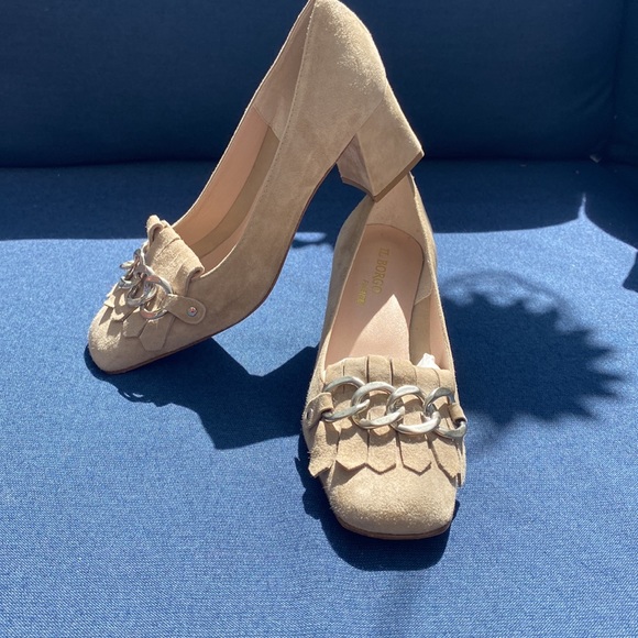 Shoes | Handmade Italian Leather Shoe Suede Mid Heels Handmade Made In ...